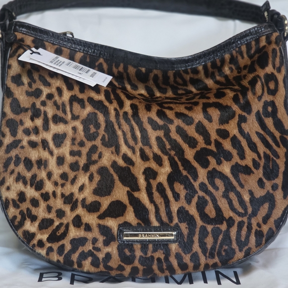 Brahmin | Bags | Brahmin Animal Print Hobo Bag Brown And Black | Poshmark